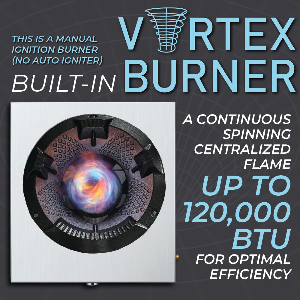 Commercial Stainless Steel Wok Vortex Burner – Concord Cookware Inc